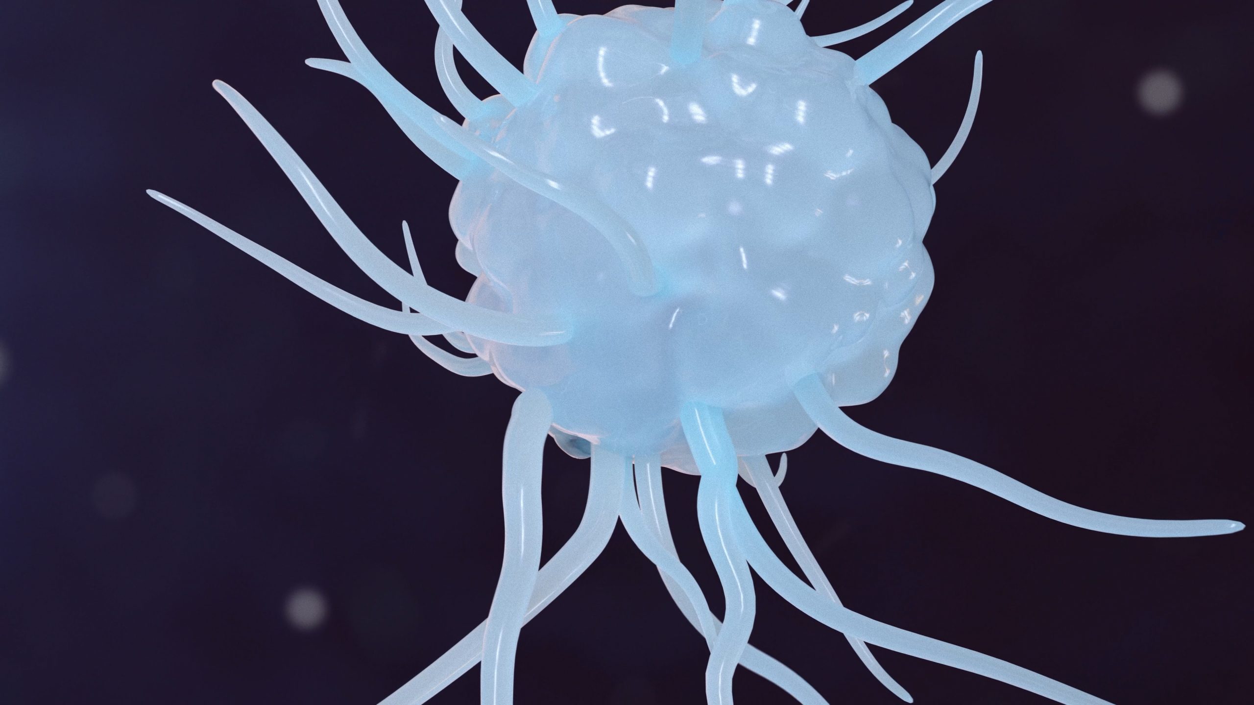 3D science animation - Immunoglobulin attacks virus